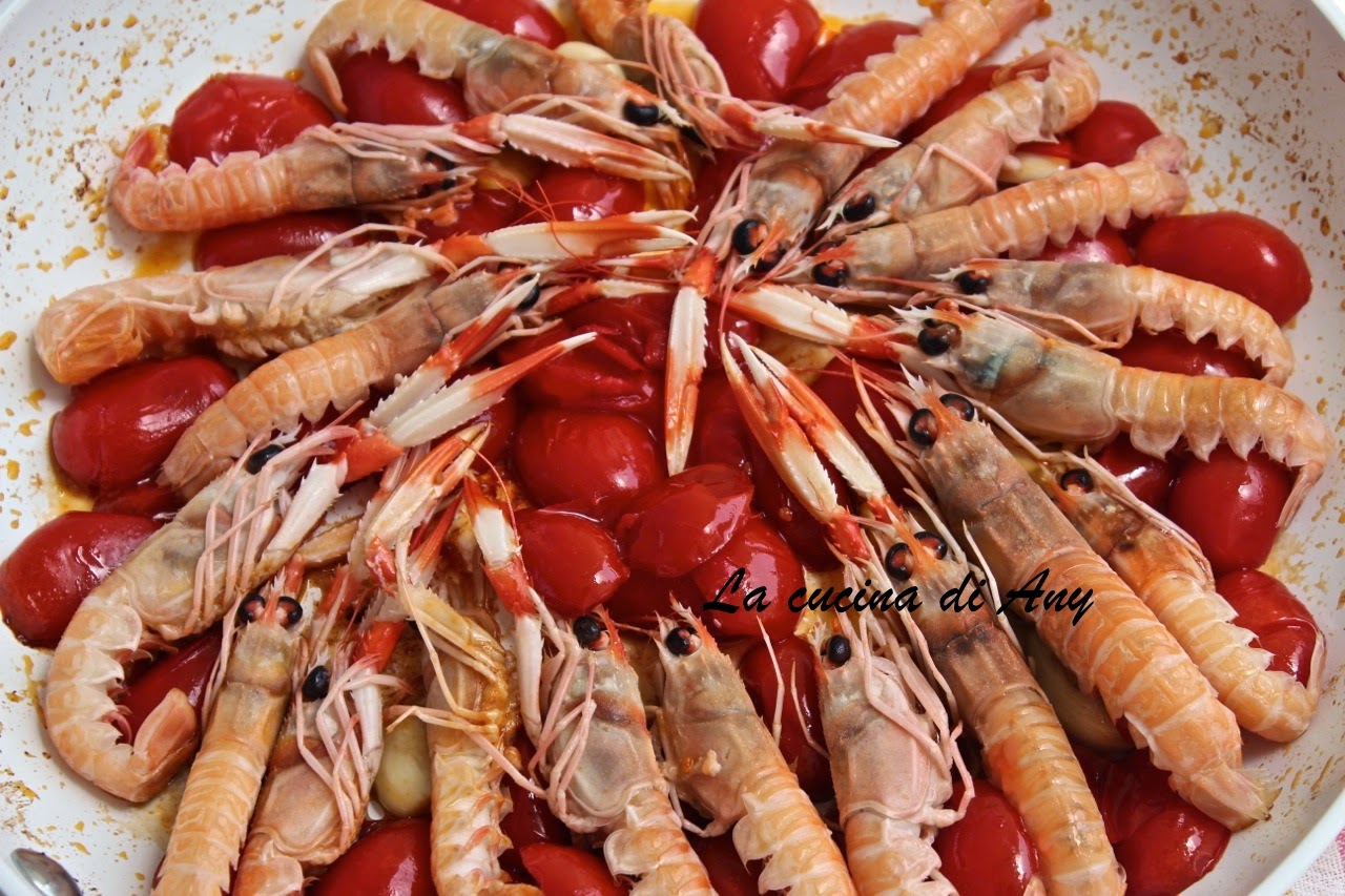La cucina di Any: Spaghetti con scampi e pomodorino datterino ...