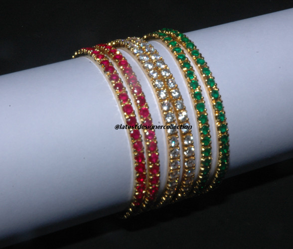 Simple And Light Weight Ruby Bangles ~ Latest Indian Clothing And ...