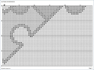 EASY PATTERNS: Autism Awareness cross-stitch pattern