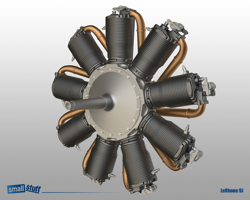 Small Stuff Models: 1/48 WWI Rotary Engines - Work In Progress