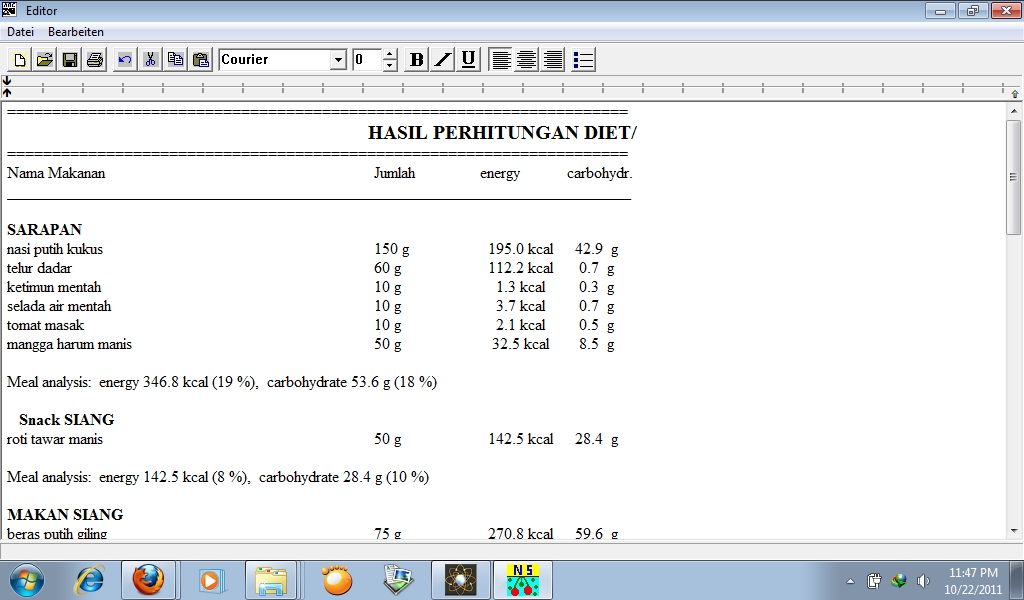 NUTRICLIN VS NUTRISURVEY