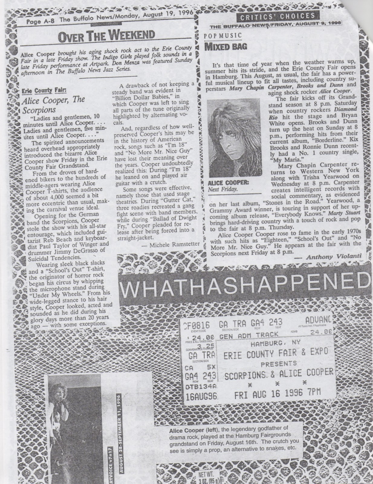 EvenSpot Speaks: 1996, Alice's Bloody Rag Zine #1