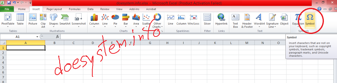 Doesystem: เครื่องหมายถูก ใน Excel