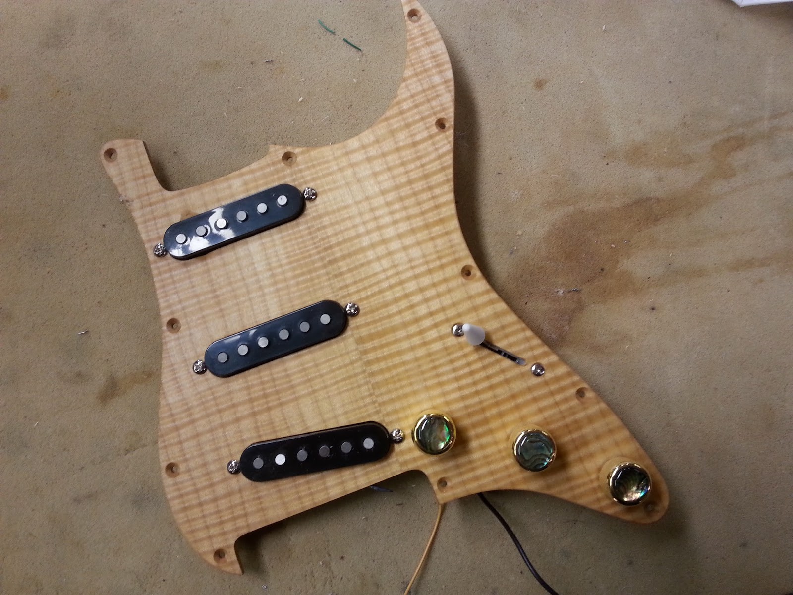 Live Edge Guitars: Flamed Maple pickguard for MY strat
