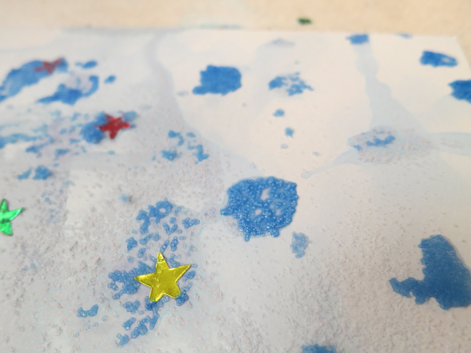 Toddler Art Class: Starry Salt Paintings : library makers