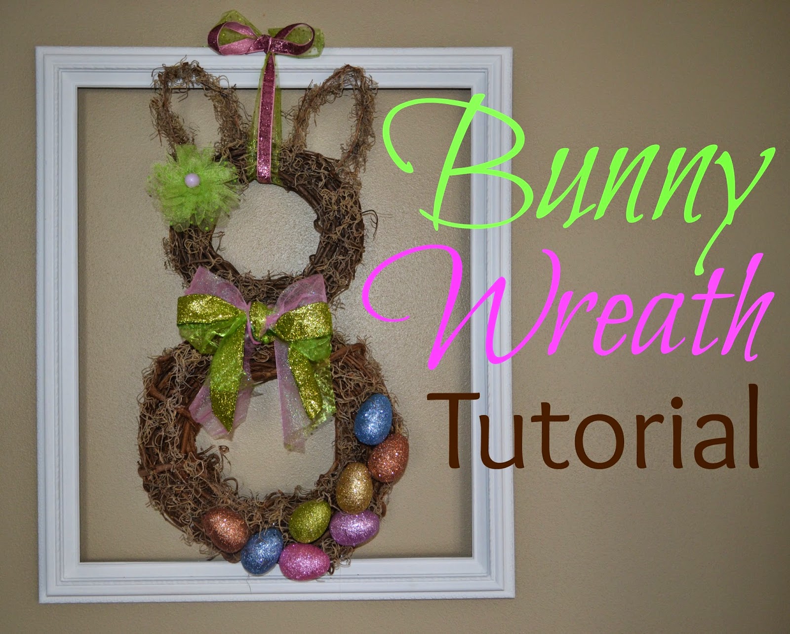 Thrifty Artsy Girl: Hop to it: How to make a Spring Easter Bunny Wreath