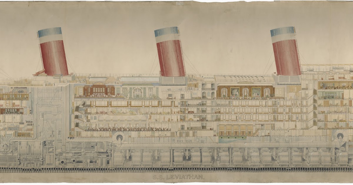 Researcher@Large: SS Leviathan, Inboard Profile, 1924-34