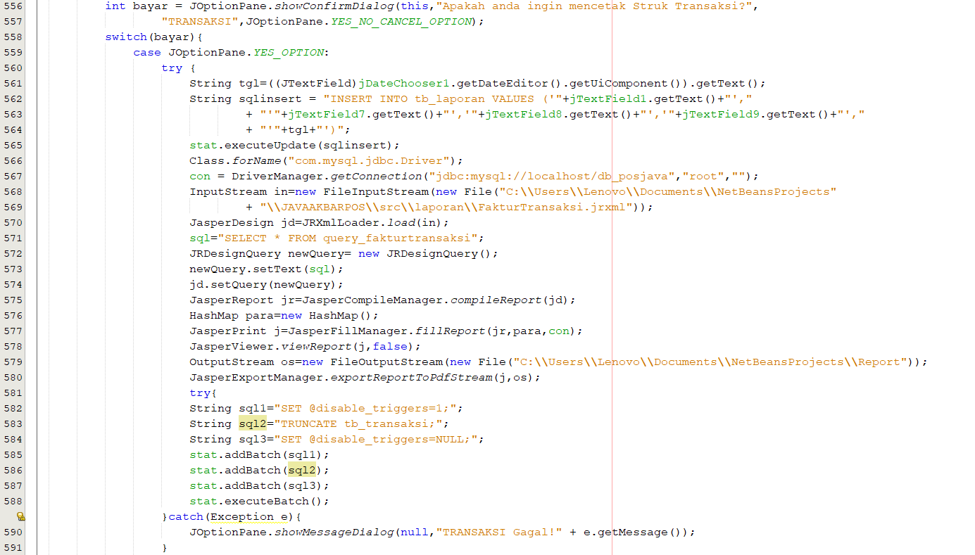 Tutorial Point Of Sales Java Pada Netbeans Menggunakan Mysql