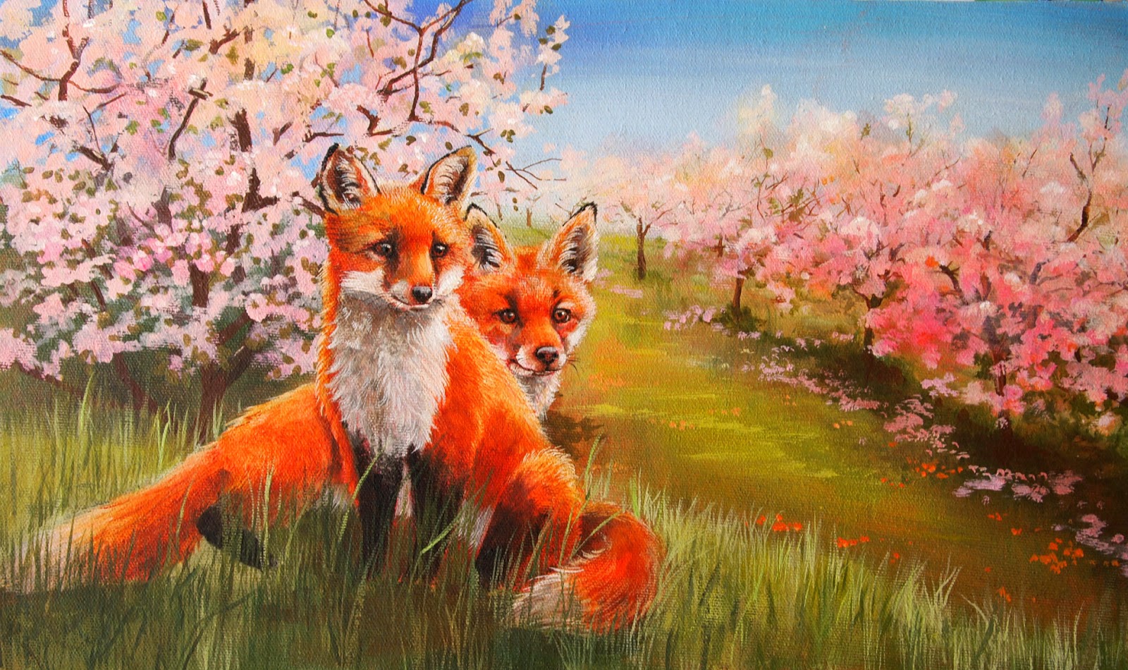 Kaaren's Art and Author Blog: The Finished Spring Fox Painting
