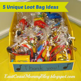 East Coast Mommy: 5 Unique "Loot Bag" Ideas