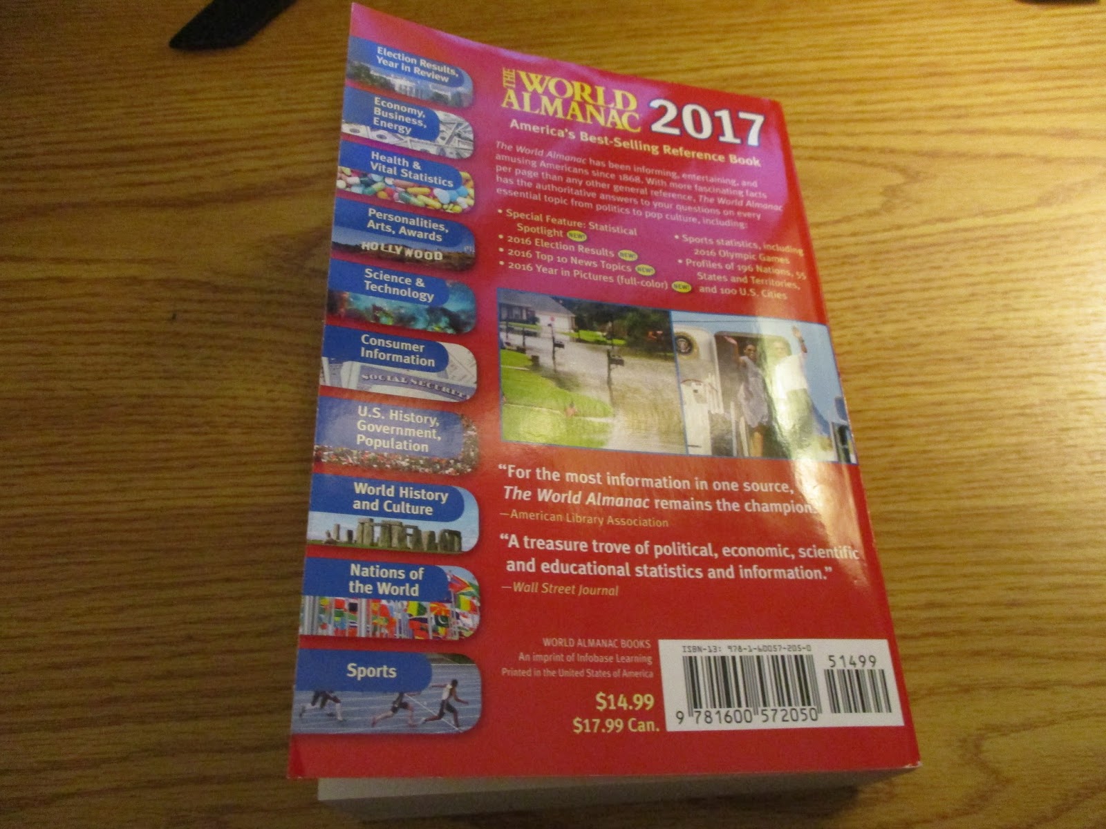 Missy's Product Reviews : The World Almanac And Book Of Facts 2017 by ...