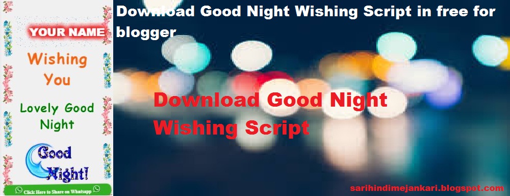 Download Good Night Script in free [Good Night Wishing Whatsapp Viral ...