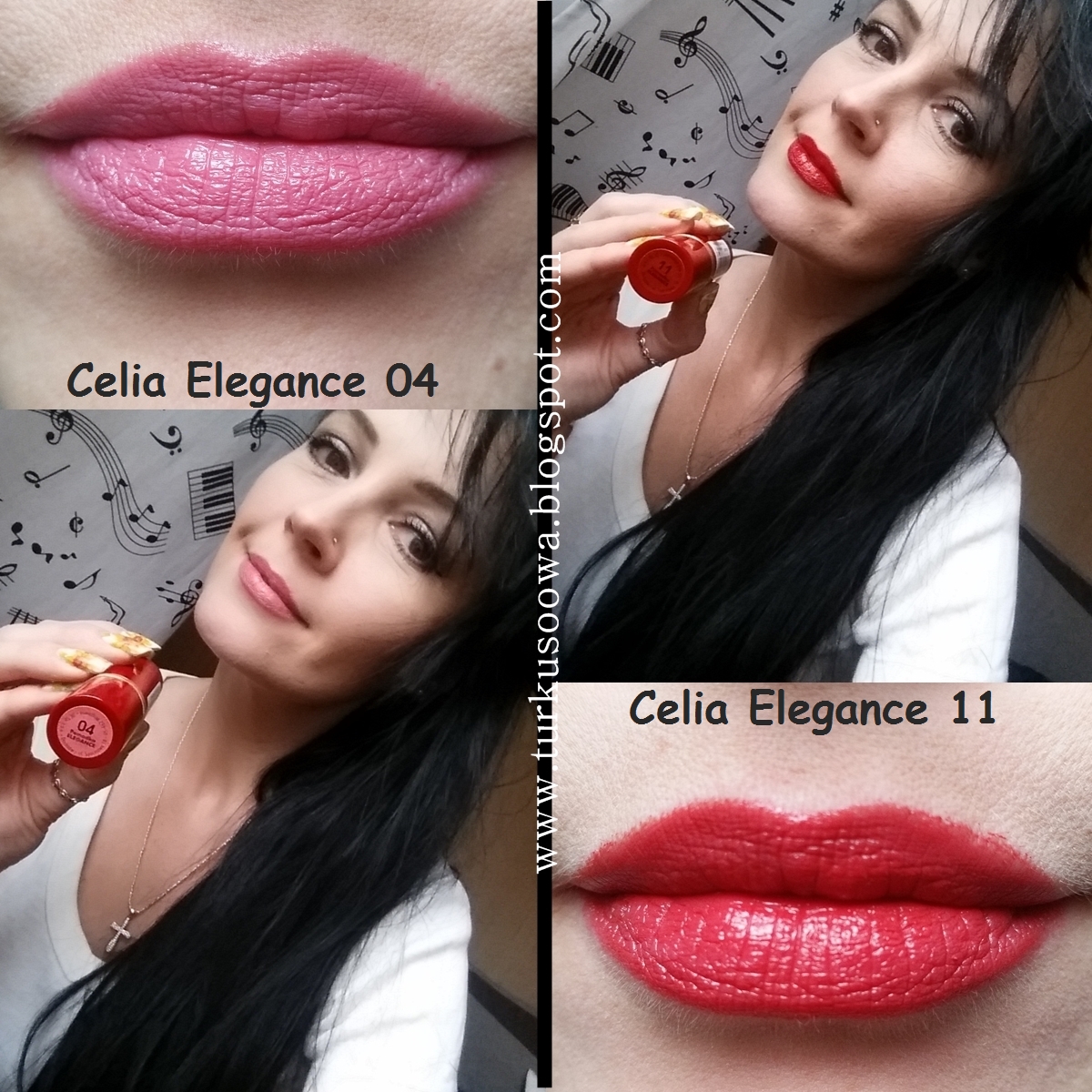 Turkusoowa Beauty Blog: Celia szminki Elegance i błyszczyki Candy Love