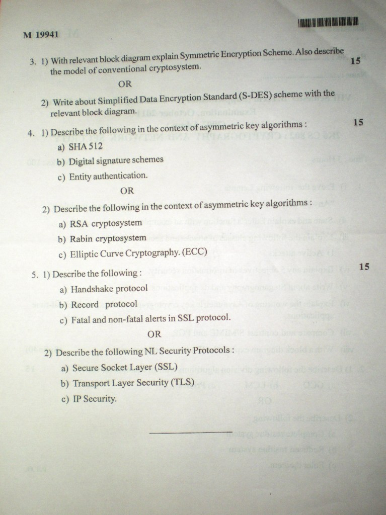 Cryptography and Network Security - Previous Question Paper - 2011 ...