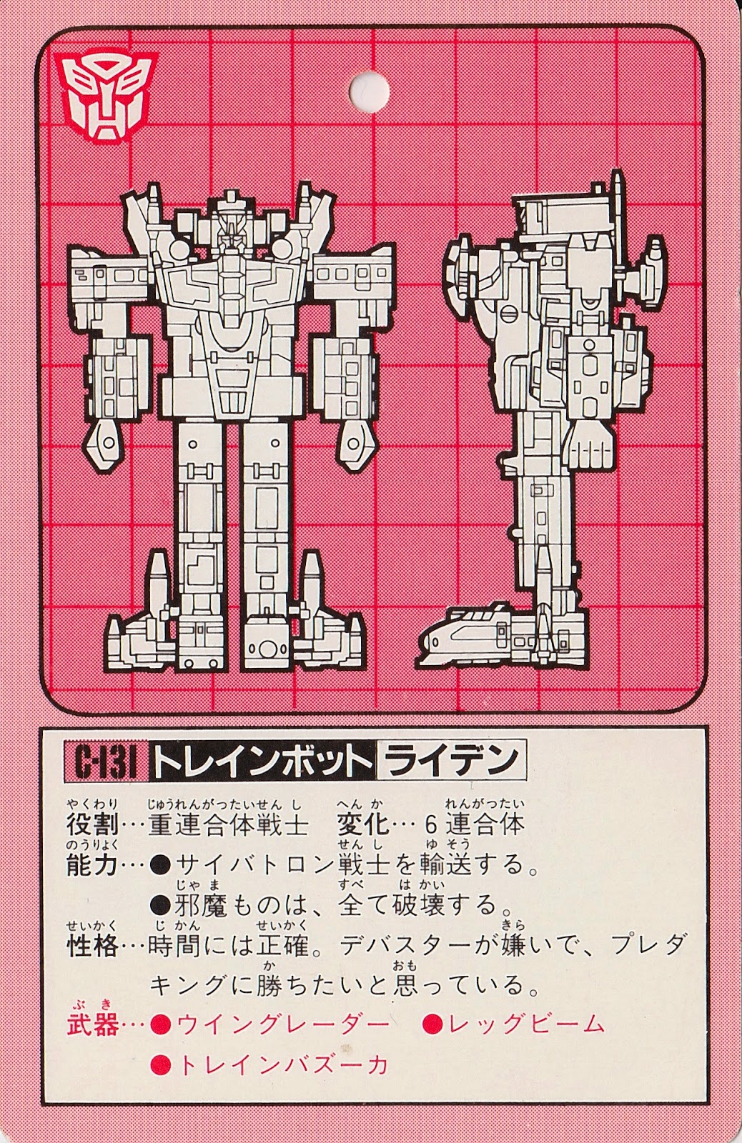 Transformers Bio Card Database: G1 Headmasters