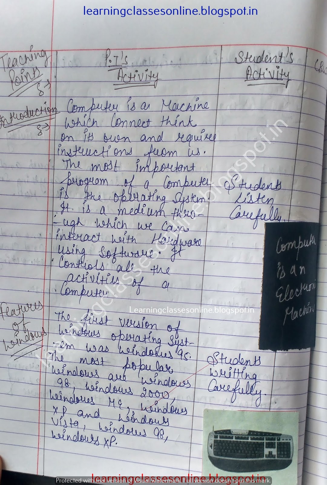 Lesson Plan For Computer Science For B Ed on Windows versions