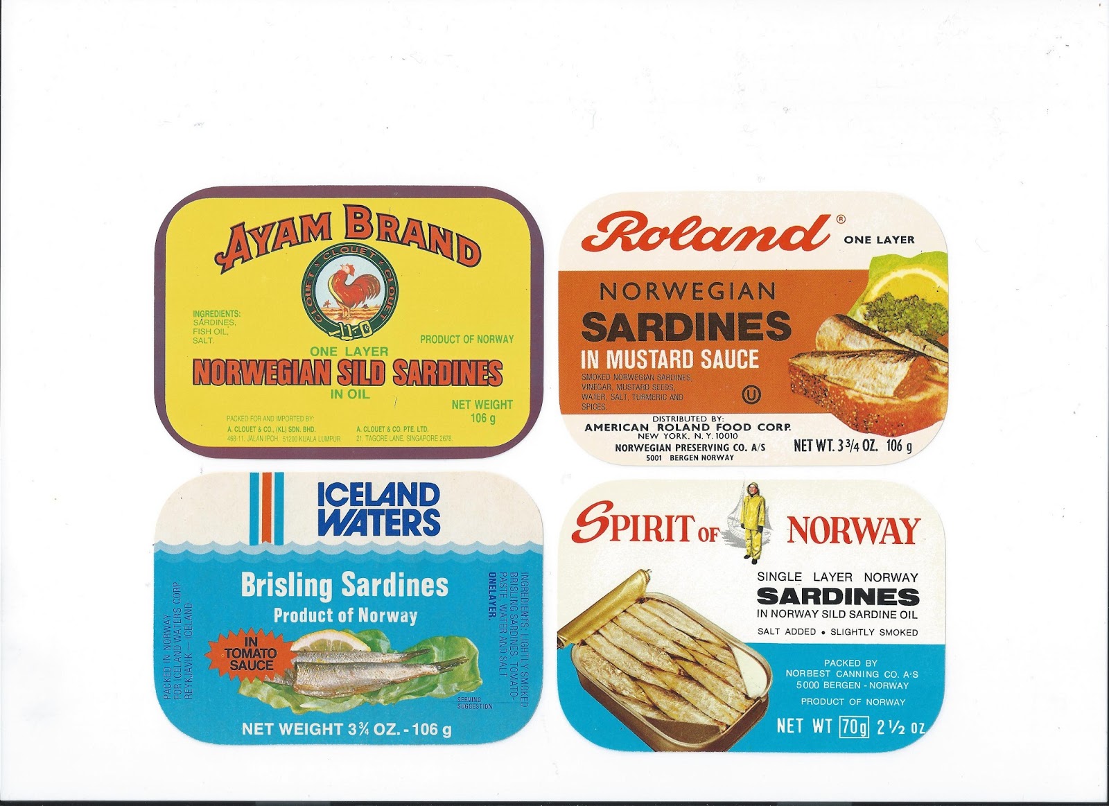 Past Print: Sardine tin labels
