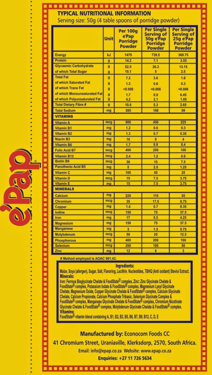 e'Pap: Healthy eating for your toddler..... e'Pap!