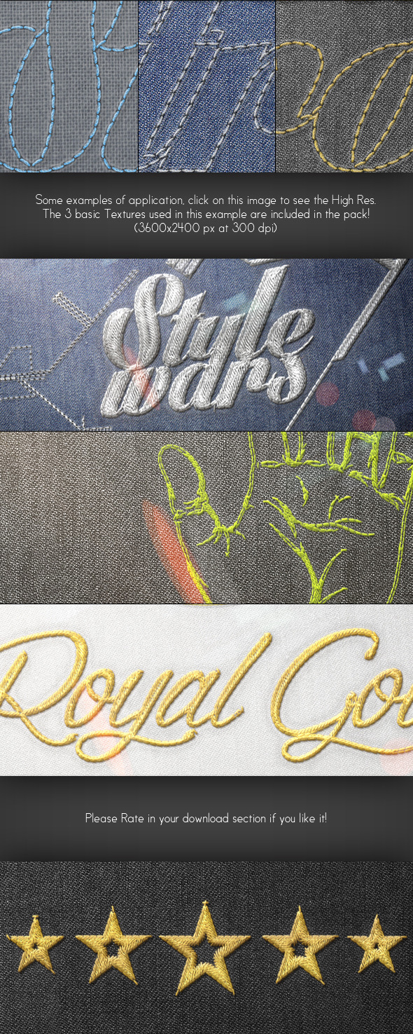 Softphicsmania: GraphicRiver Realistic Embroidery - Photoshop Actions