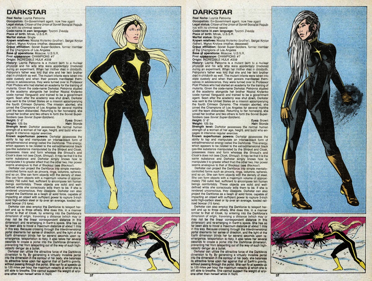 The Official Handbook to the Marvel Universe - REDUX Edition: DARKSTAR ...
