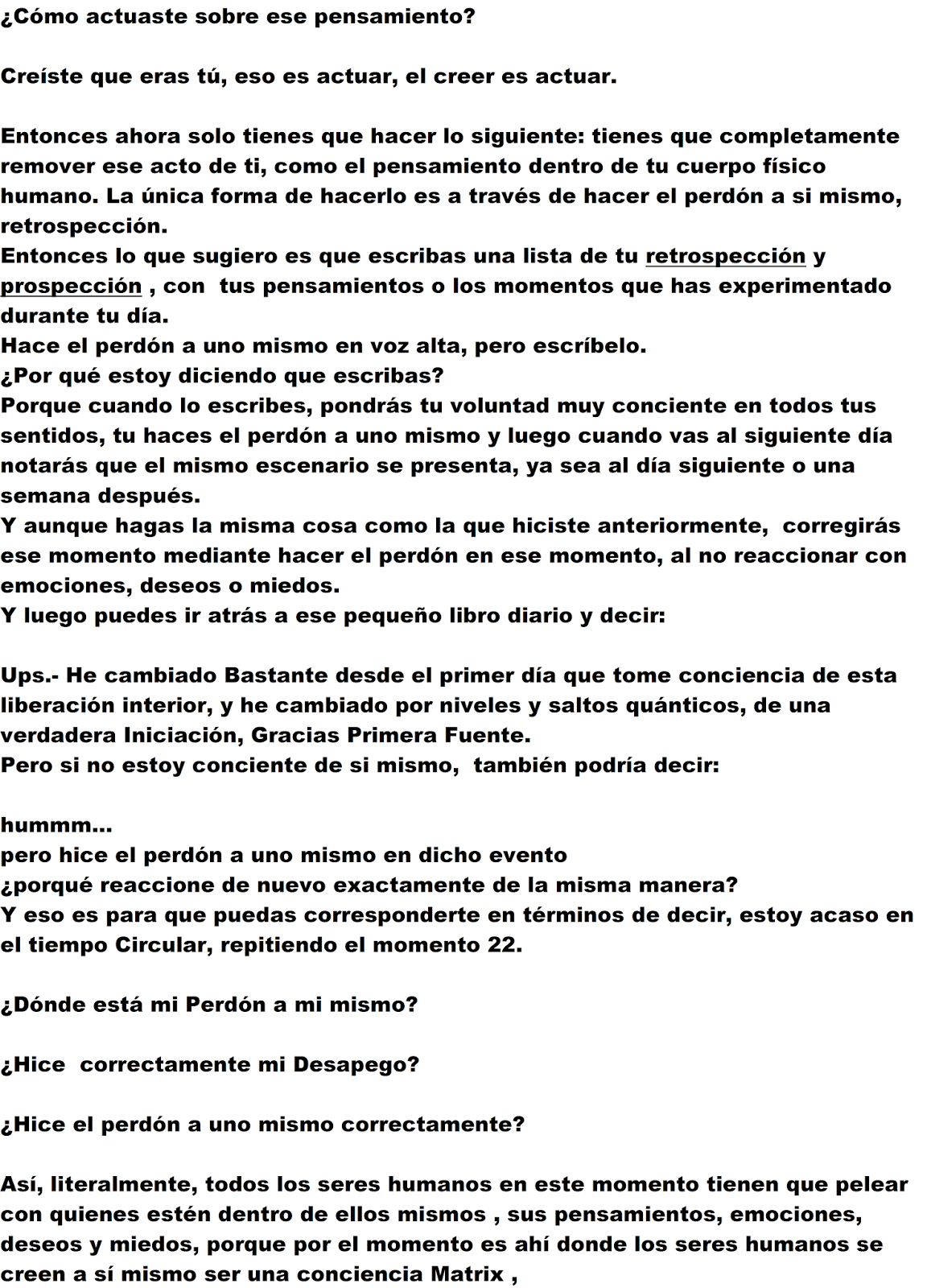 MATRIX RETROSPECCION PROSPECCION RECAPITULACION: MATRIX RETROSPECCION ...