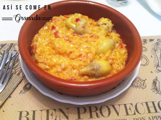 Así se come en Granada.: Arroz cremoso con alcachofas. Juego de ...