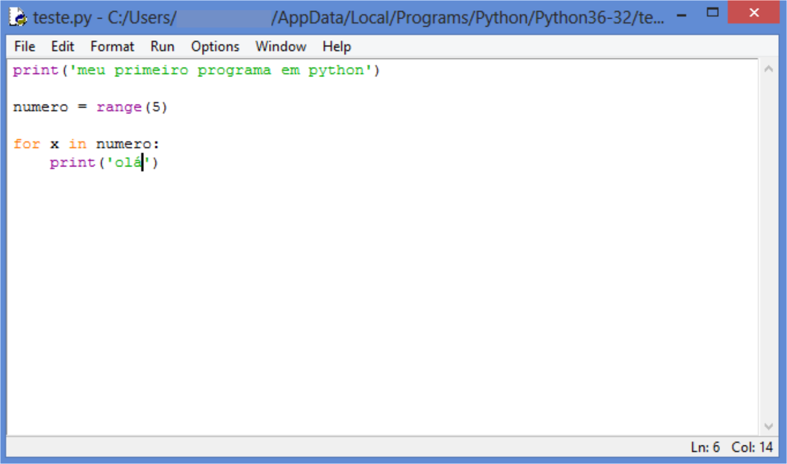 IDLE - primeiros passos