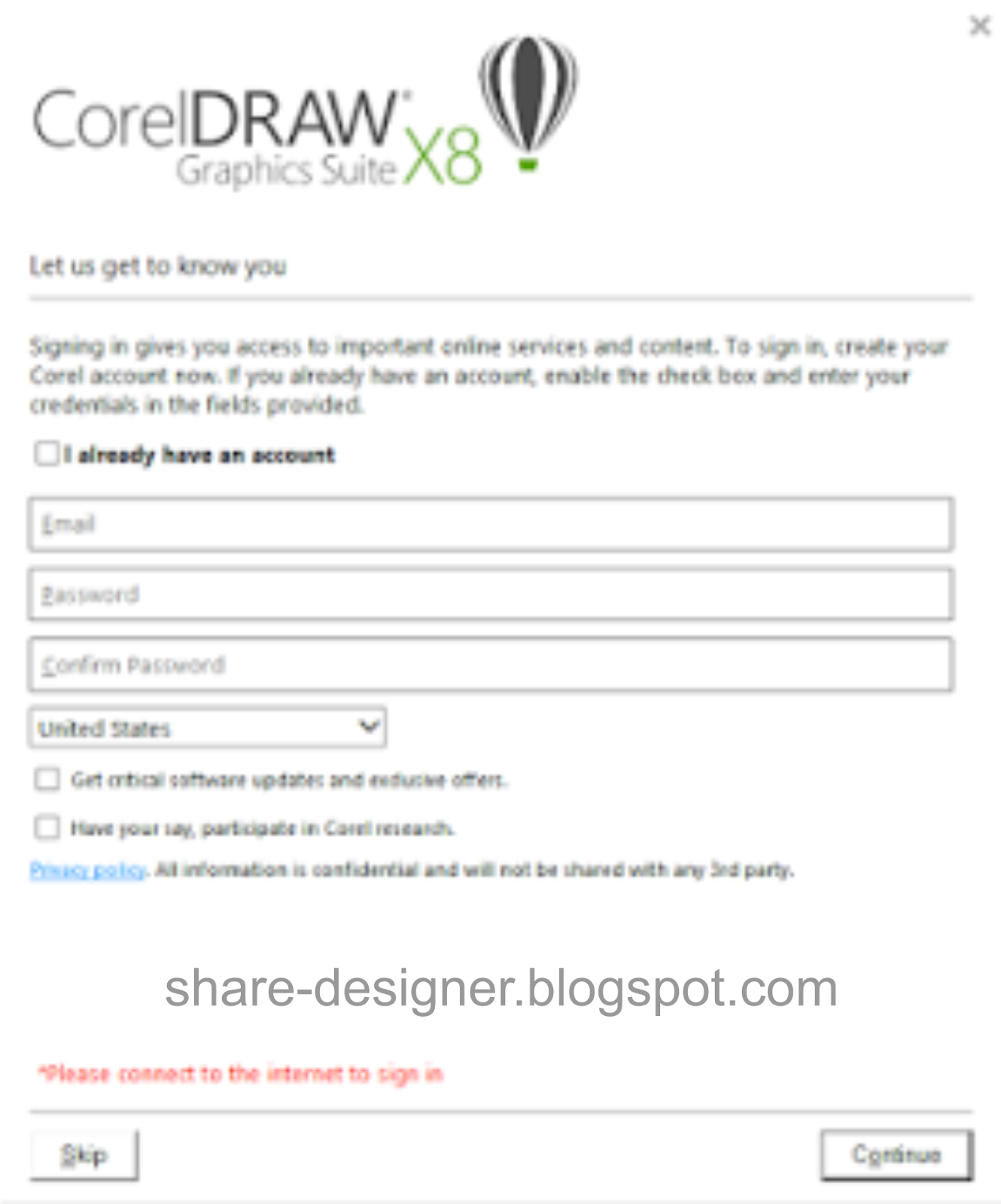 Corel Draw X8 Login Screen - Ziegler Finton