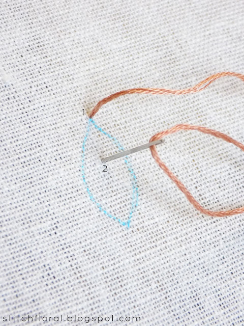 Fishbone stitch how to and tips - Stitch Floral