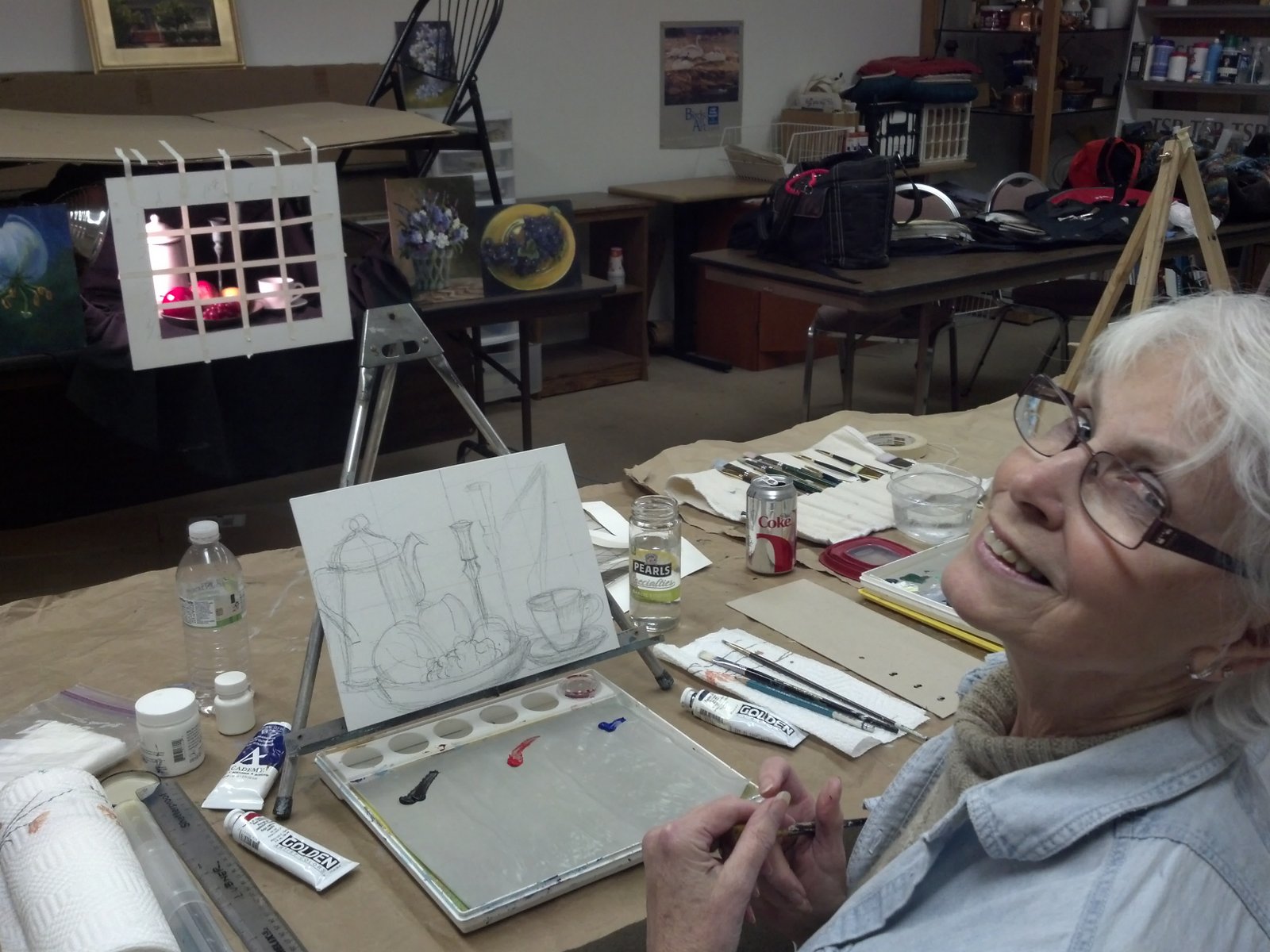 Art Thoughts with Judith Reidy: Still Life in Acrylic Painting Class