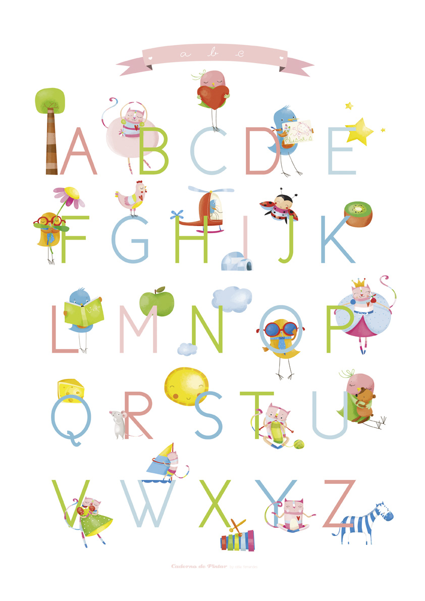 Caderno de Pintar: ABC, 123