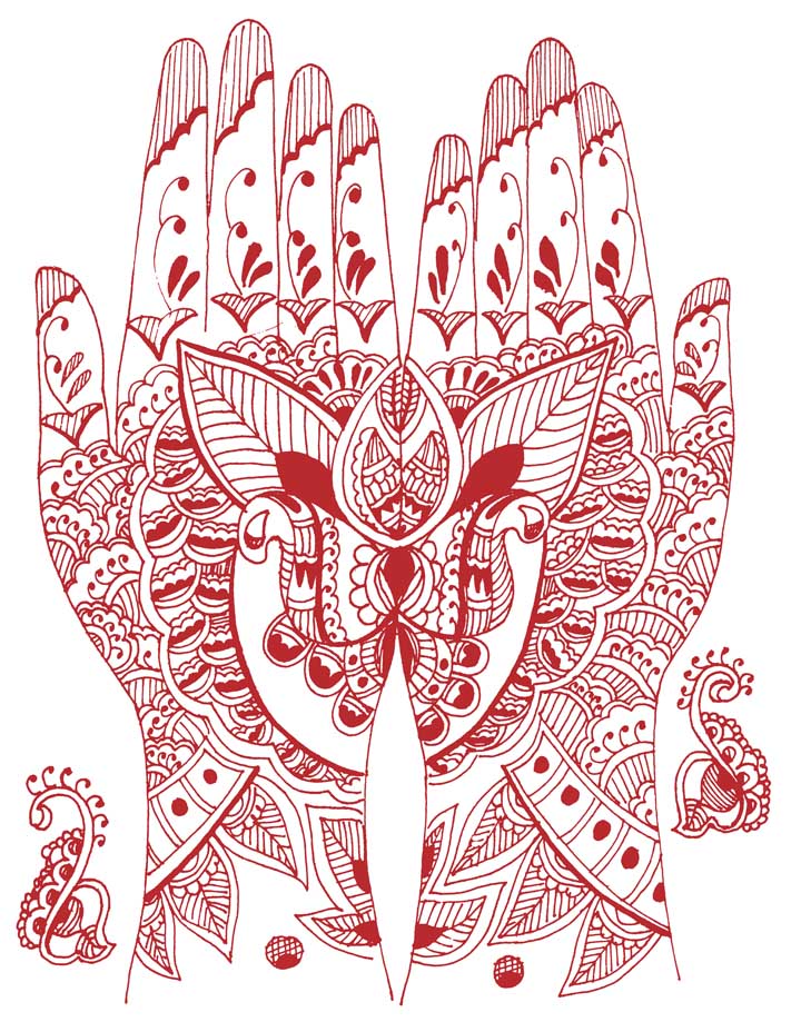 CLIP ARTS AND IMAGES OF INDIA: Mehandhi ( Marudhani )