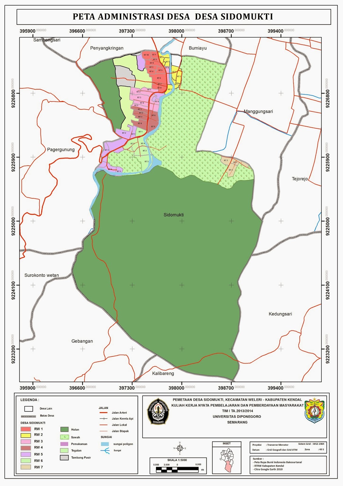Desa Sidomukti: Peta Desa