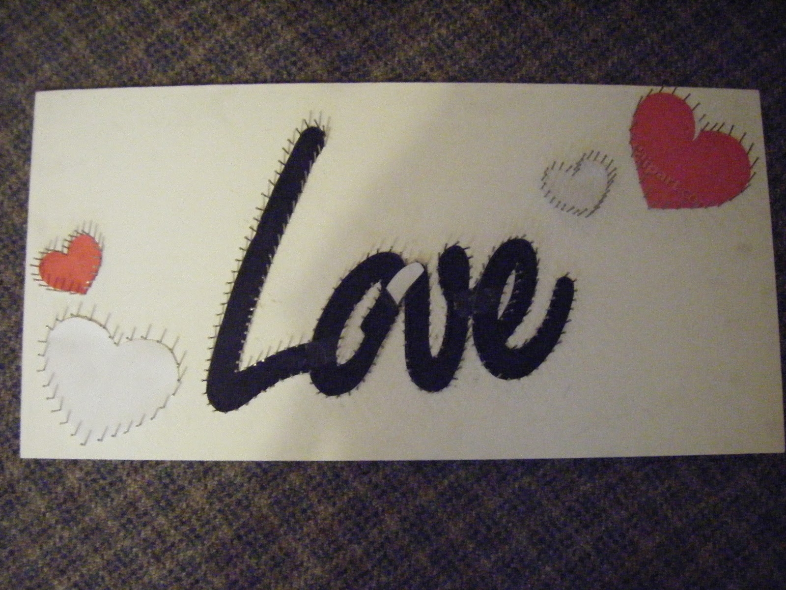 Lucky's Crafts: Love String Art Tutorial