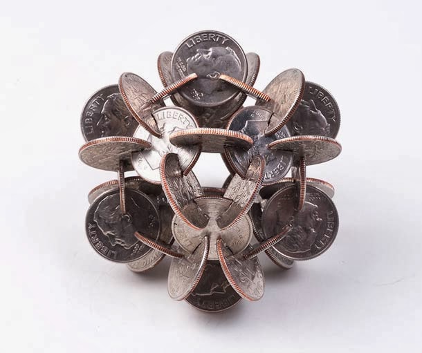 Awesome Geometric Coin Sculptures [video] - Art'einsky