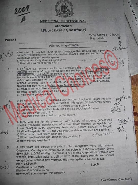 Medicine 1 UHS Solved Past Papers | MEDICAL CHOICES