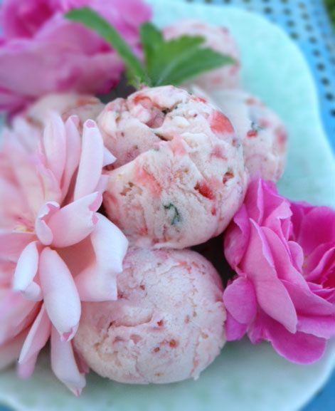 helen james design: Strawberry and Rose Petal Ice Cream