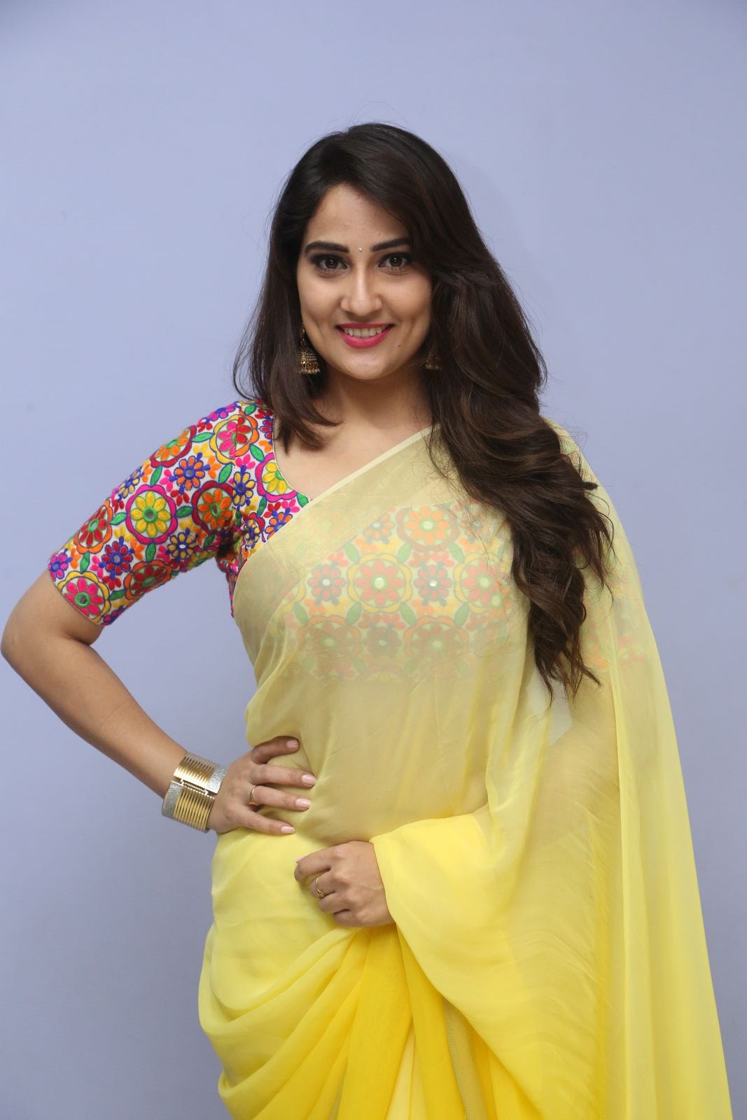 Anchor Manjusha latest dazzling photos gallery