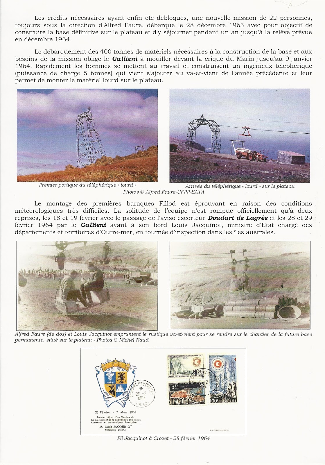 La Marcophilie navale: ALFRED FAURE 1er jour Crozet Pierre-André Cousin ...