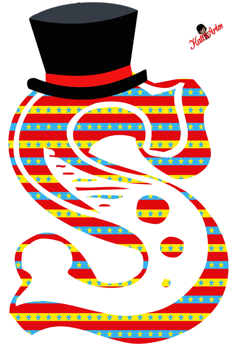 Alfabeto de Circo con rayas y Estrellas. - Oh my Alfabetos!