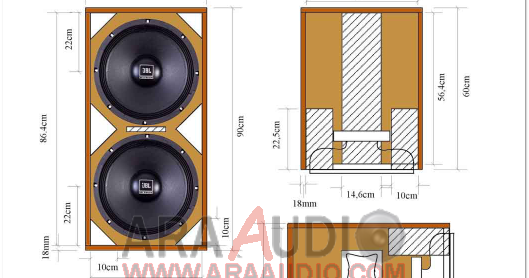 Skema Box Subwoofer Bass Reflex Martin MS215