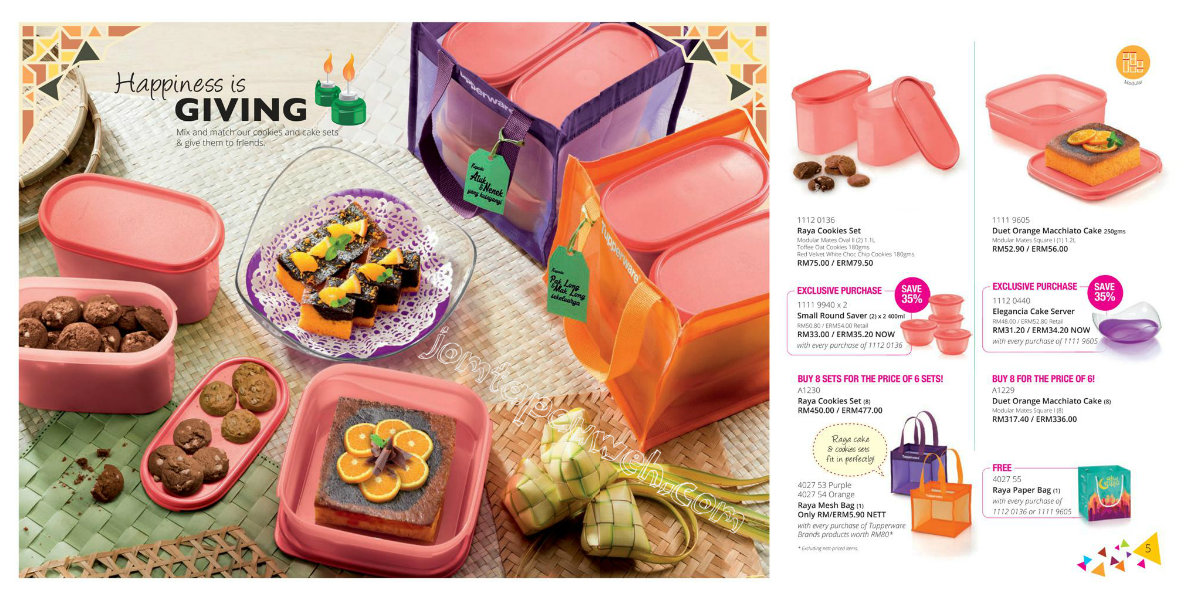 Jom Tapau Weh!: Set Kek dan Biskut Raya Tupperware Jun 2015
