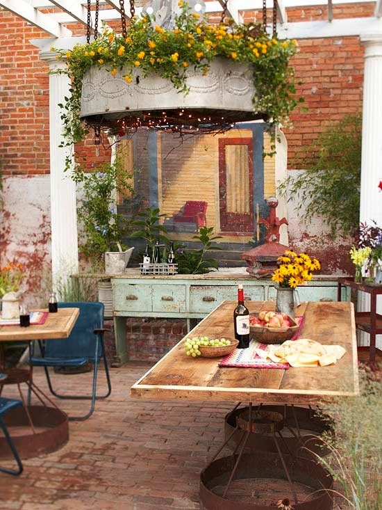 GardenLovers: Funky wine country style in this outdoor living room ...