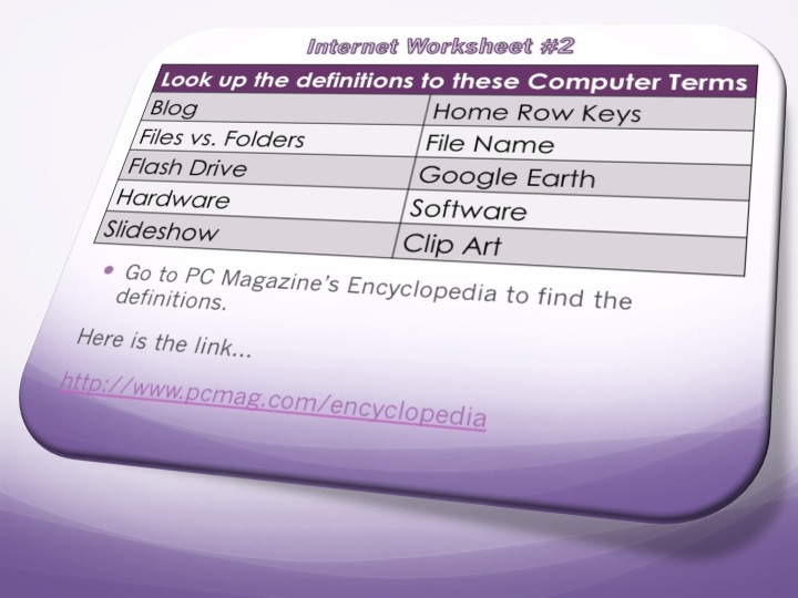 Classroom Freebies Too: Internet Worksheet