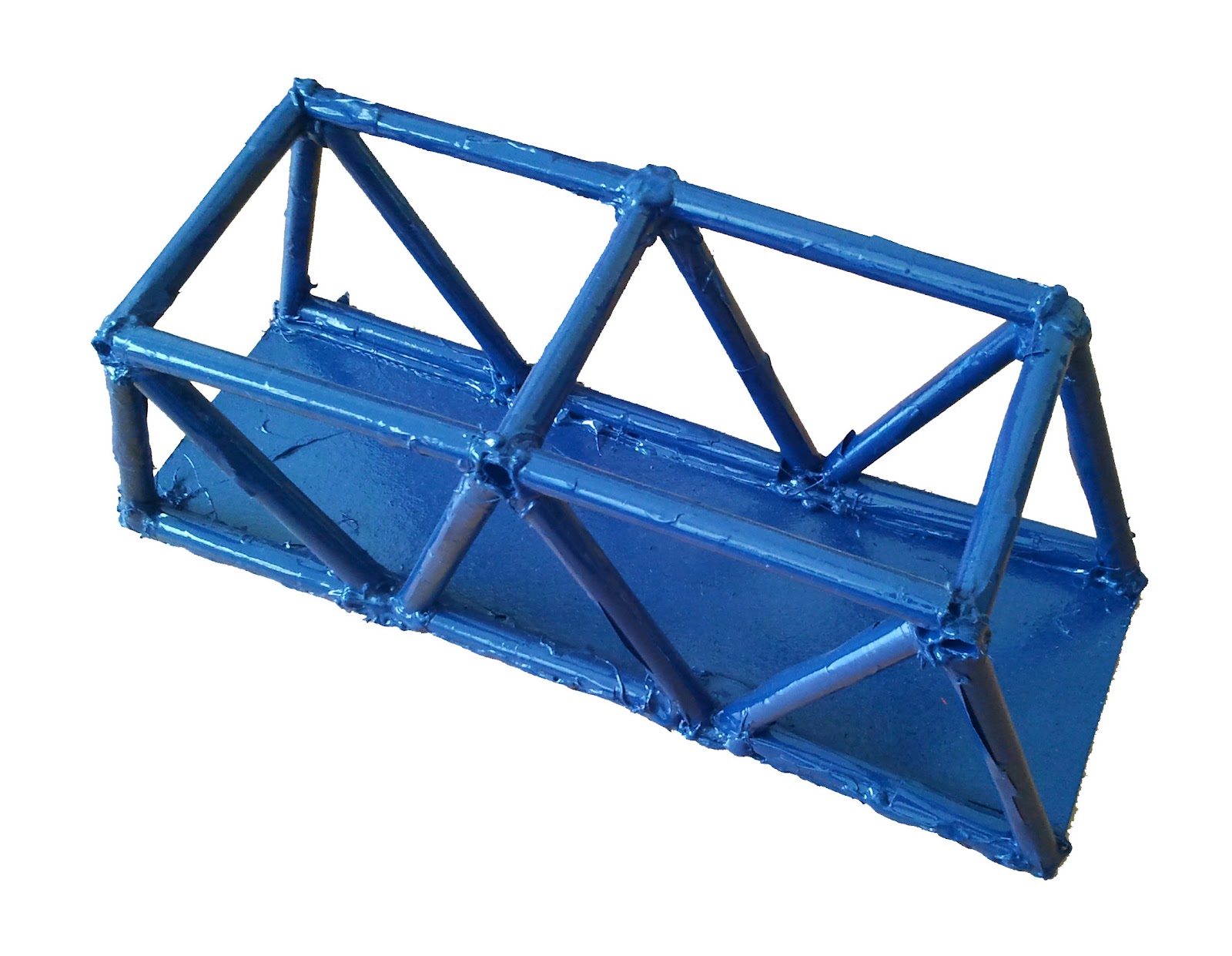 Tecnología 2º E.S.O.: Puente con estructura triangular