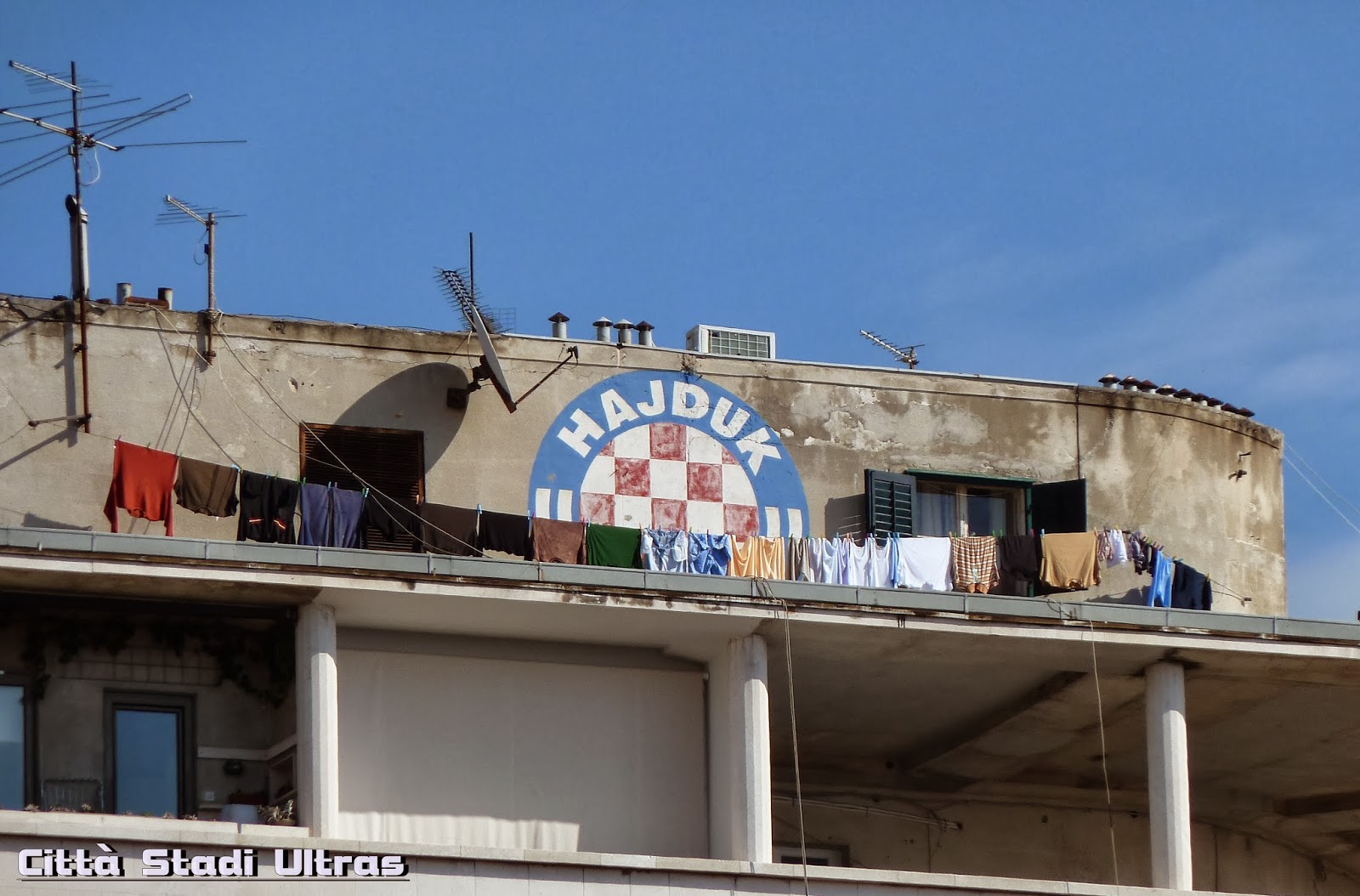 Città Stadi Ultras: Torcida Hajduk Split Wandmalerei