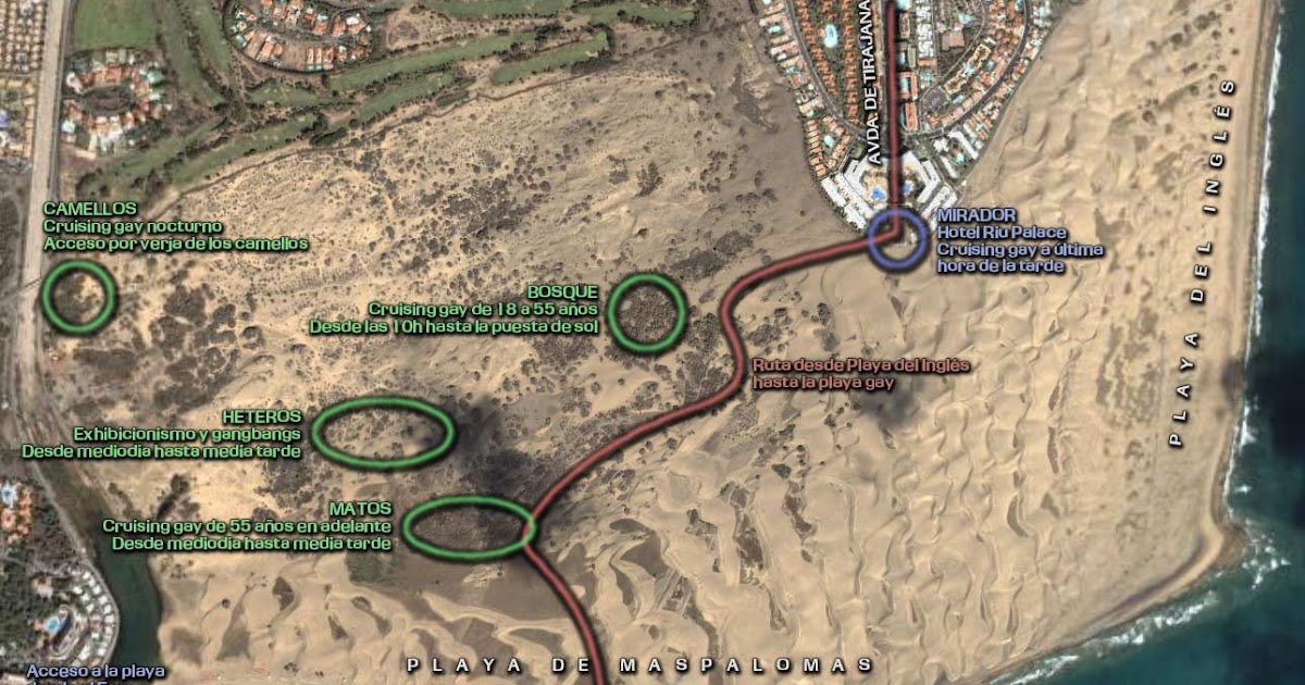 cruisingdunas: Mapa de zonas y horarios