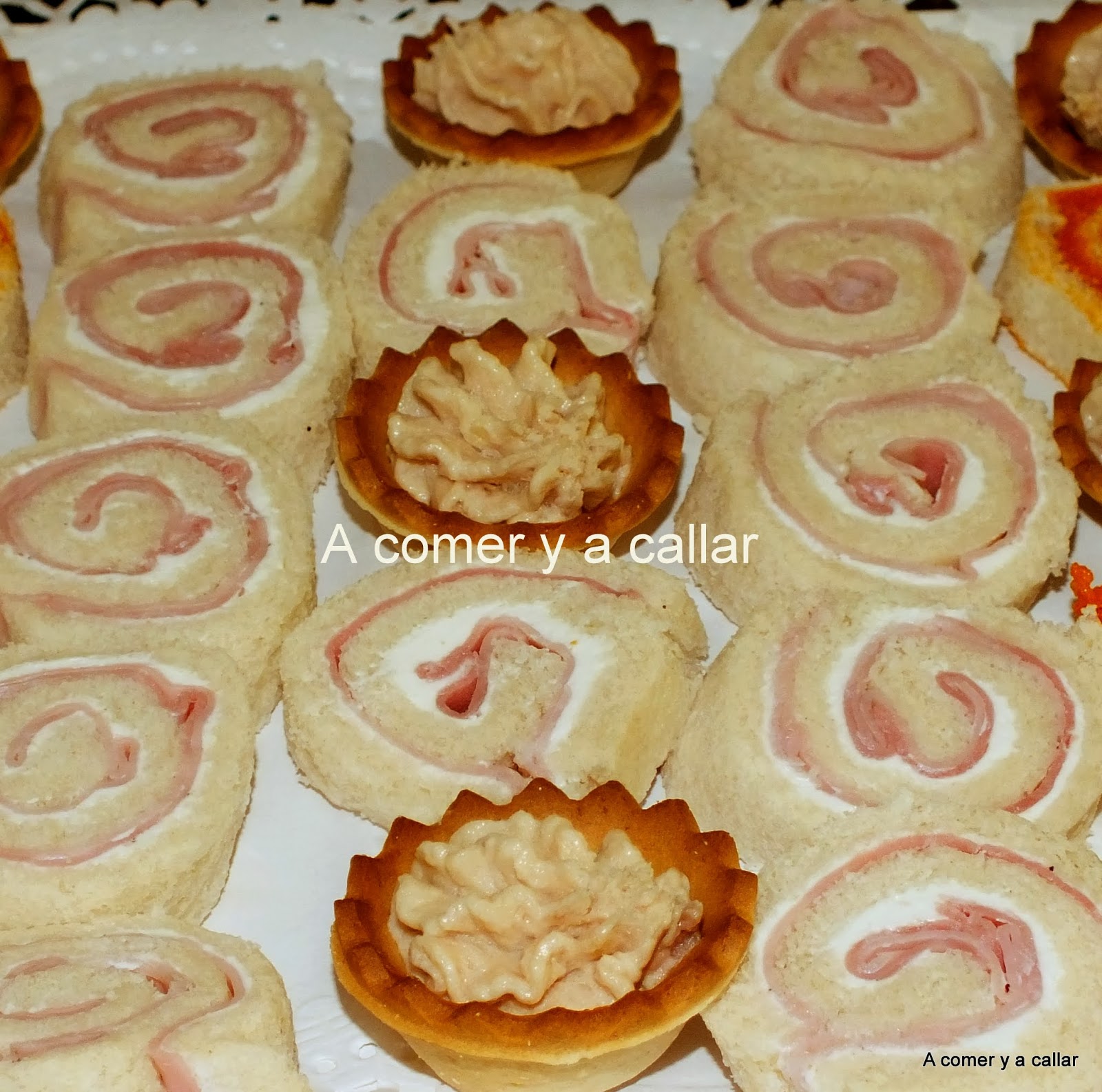 A comer y a callar: CANAPES DE PAN DE MOLDE-ESPIRALES