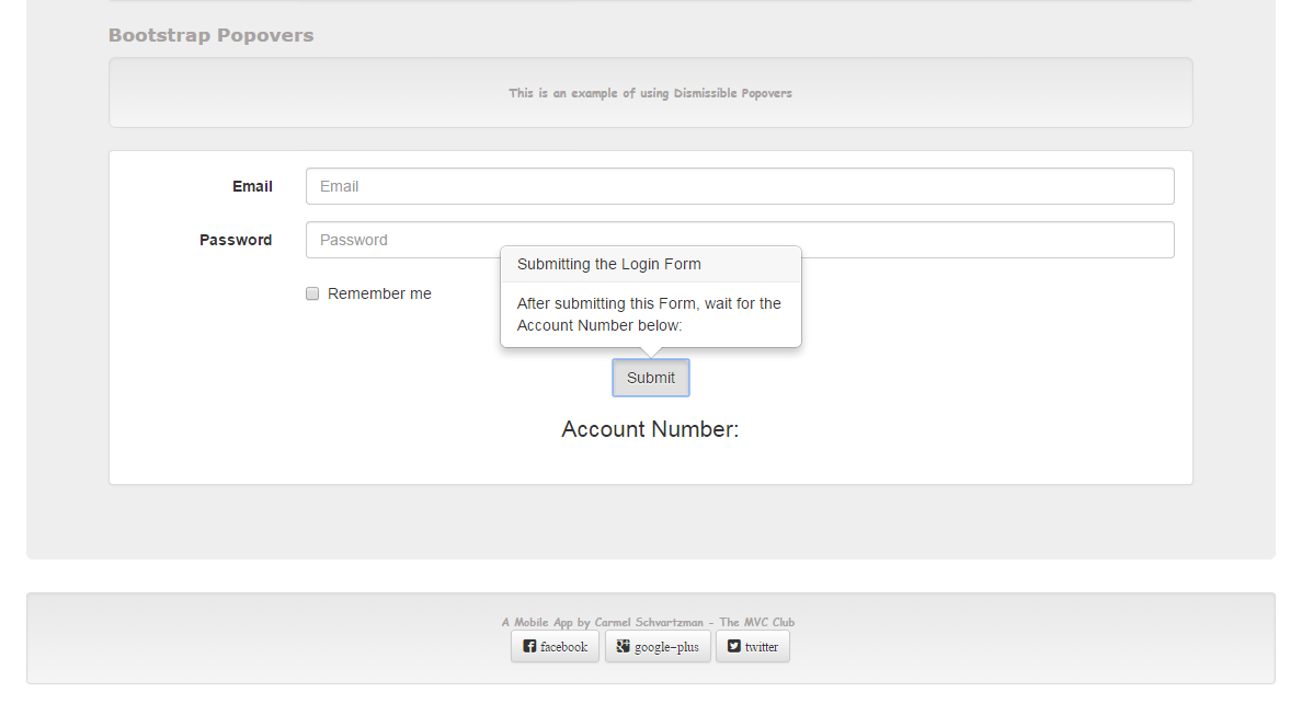 The ASP.NET MVC Club: Bootstrap Tutorial Lesson 10 - Tooltips and Popovers