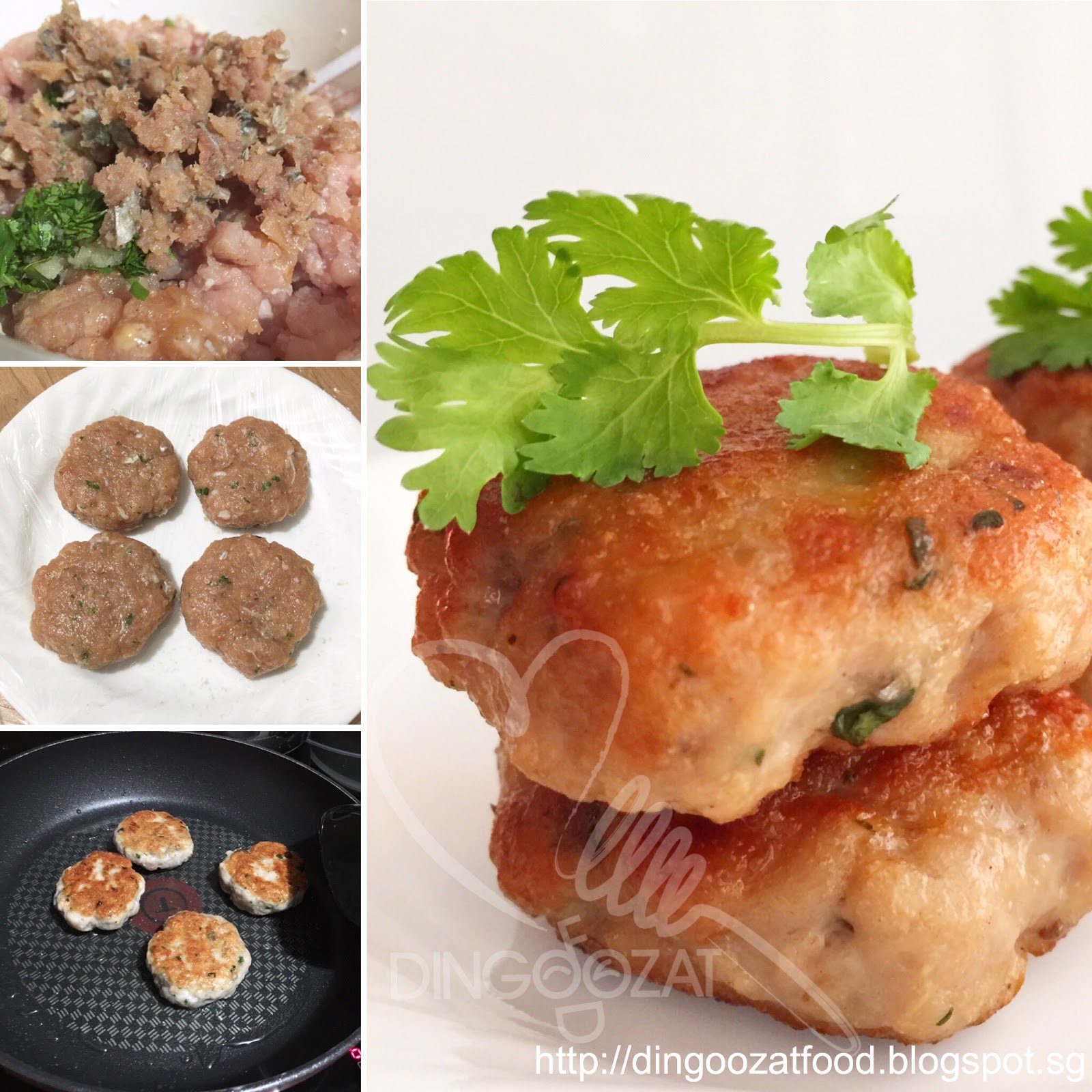 Miki's Food Archives : Pan Fried Salted Fish Minced Meat Patties 香煎咸鱼肉饼